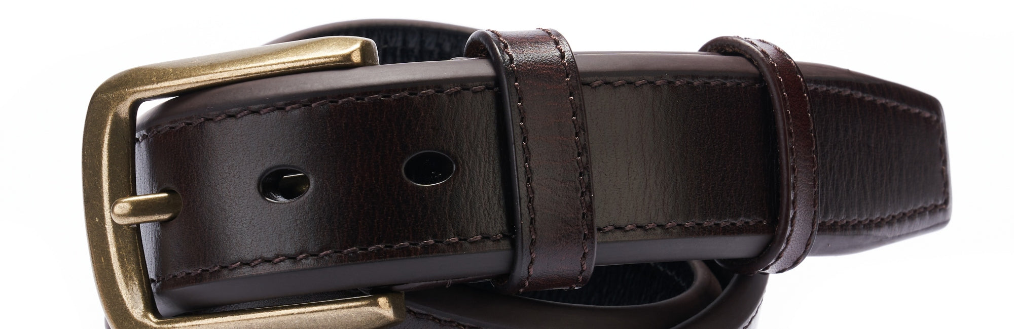 BELTLEY Espresso Leather Belt Collection For Both Men and Women.